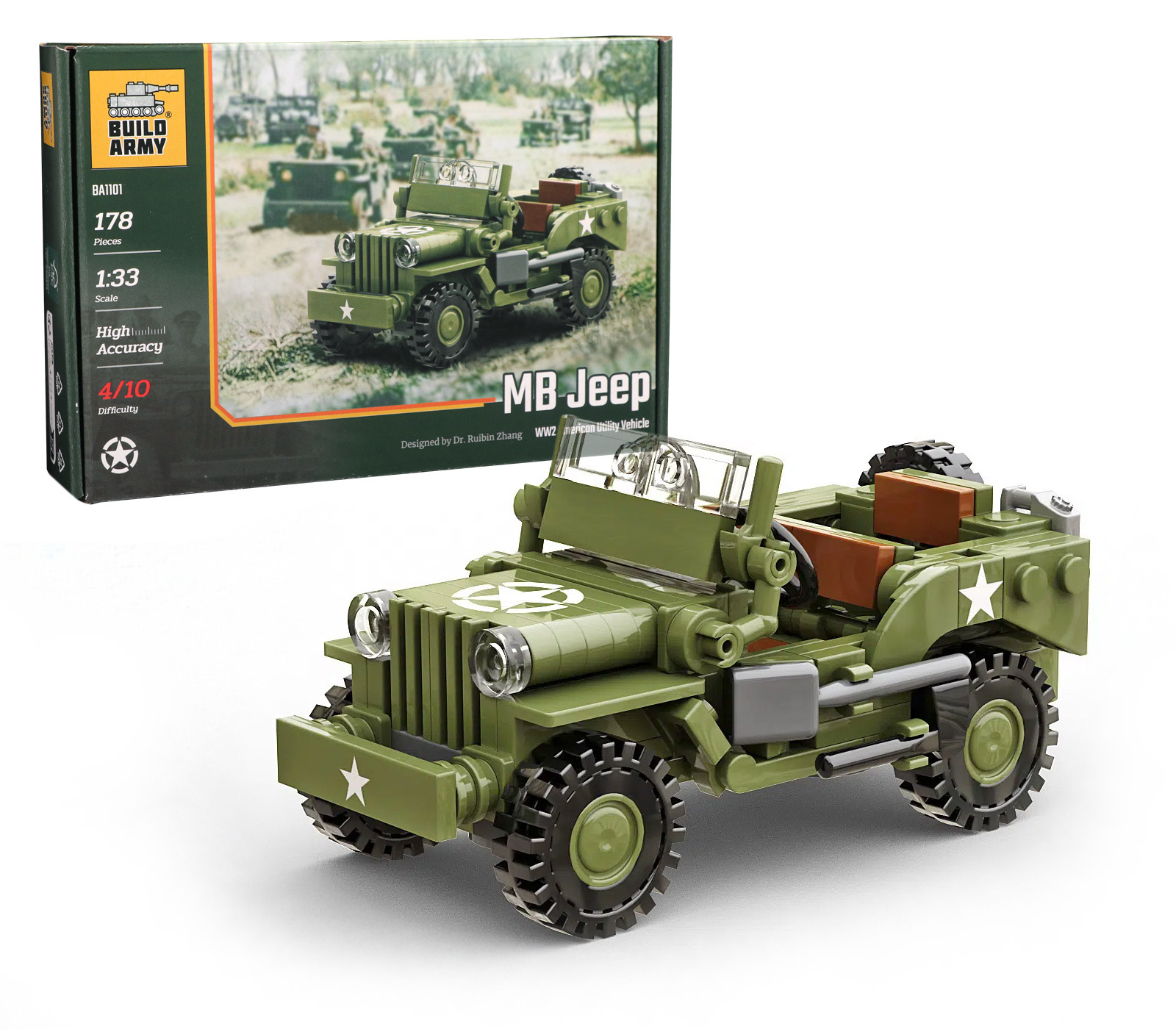 US WWII Jeep Construction Building Kit