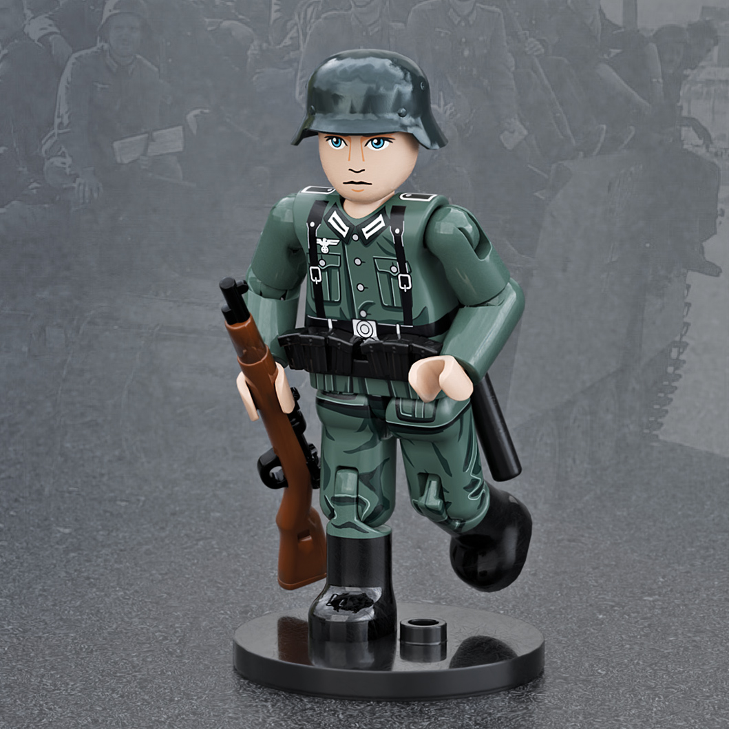 Buildarmy Minifigure WW2 German Infantry Infantry Rifleman