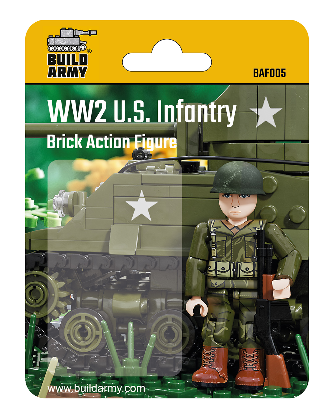 Buildarmy Minifigure: WW2 U.S Infantry Rifleman Action Figure